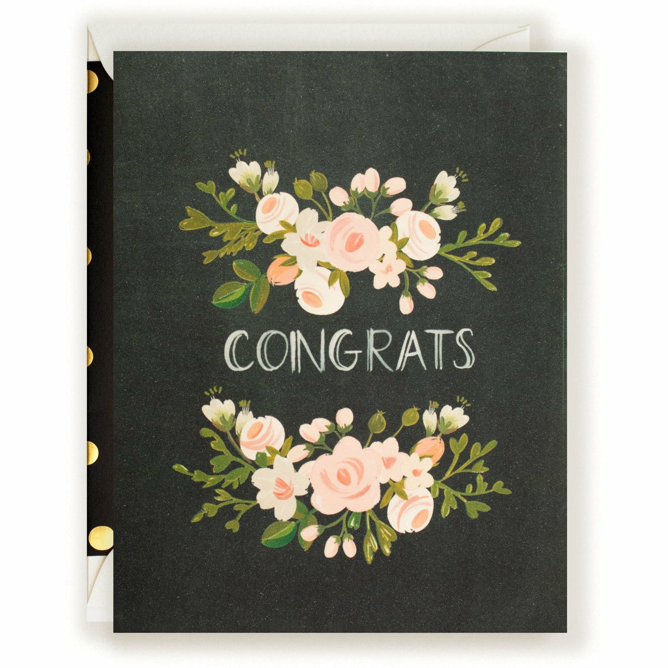 Congrats Charcoal and Blush Card